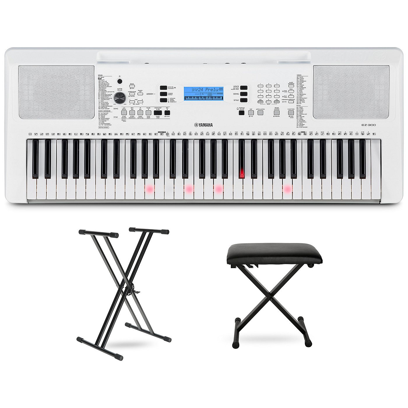 Yamaha EZ-300 Digital Keyboard Package - Woodwind & Brasswind