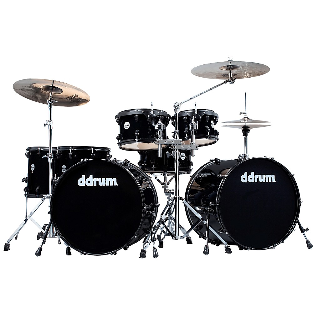 Ddrum Journeyman Double Down 7-piece Drum Kit Mid Black – Yakinti